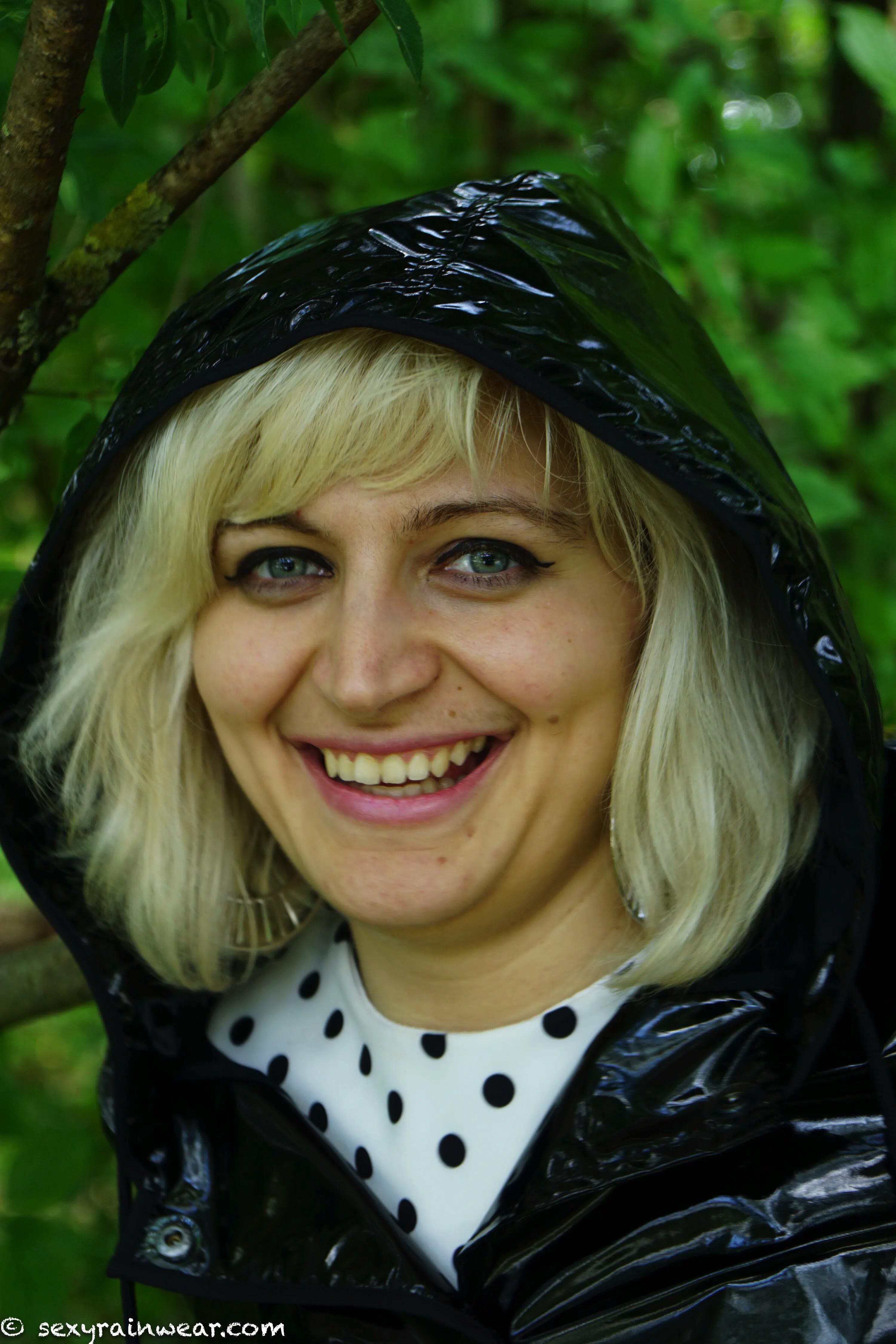 SEXYRAINWEAR.online | White blonde and shiny black (27 pics)